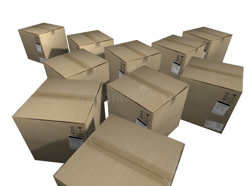 Cargo boxes stock illustration. Illustration of paper, mail - 620800