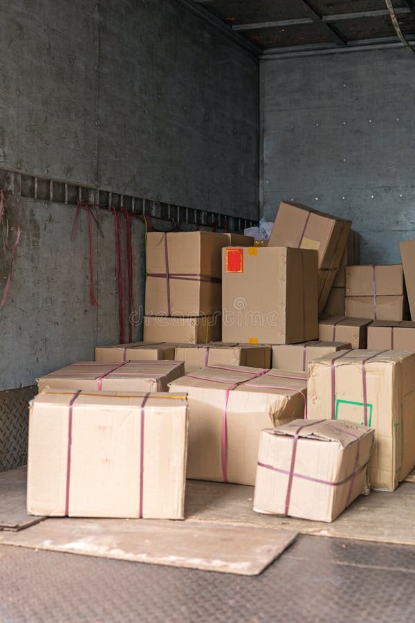 Cargo Boxes Delivery stock photo. Image of goods, asia - 160109568