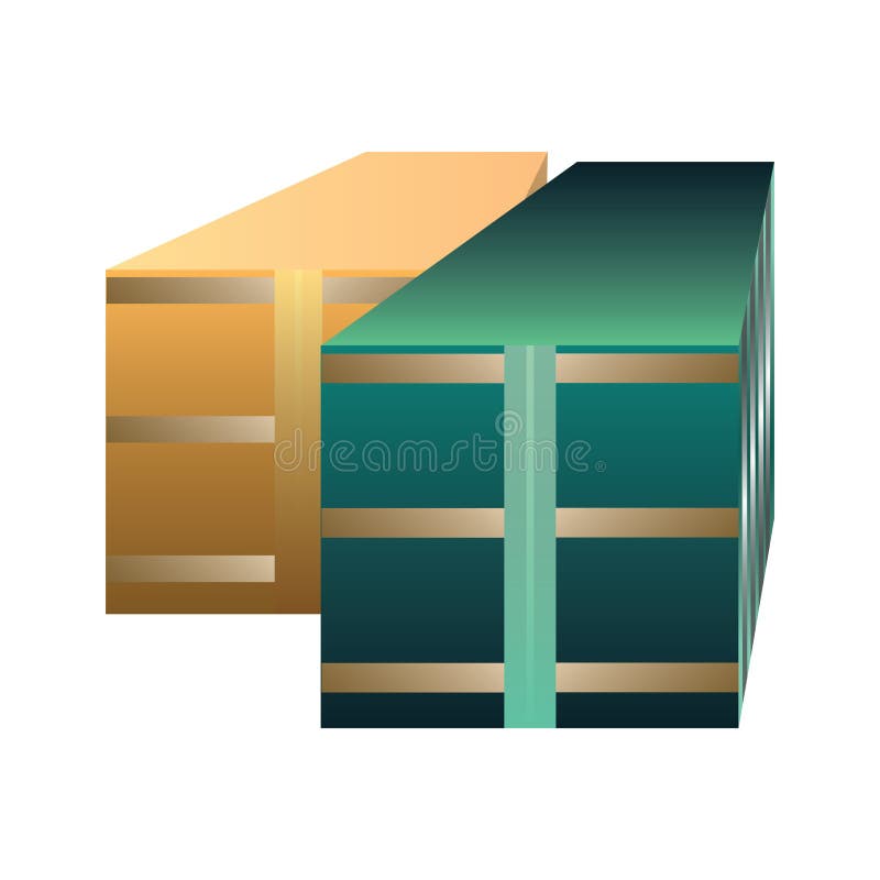 Cargo Boxes. Vector Illustration Decorative Design Stock Vector ...