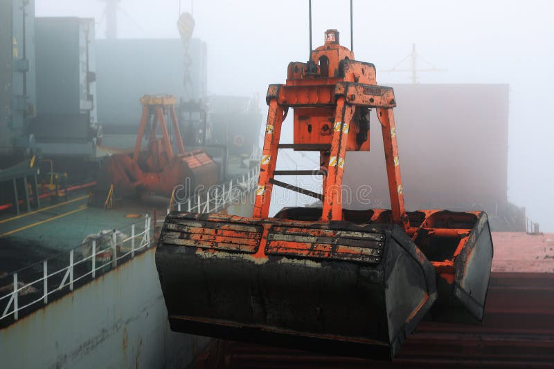 Cargo bucket stock photo. Image of grab, vessel, freight - 55587788
