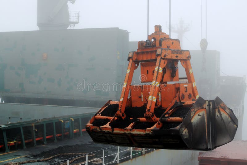 Cargo bucket stock image. Image of coal, grab, economy - 55587791