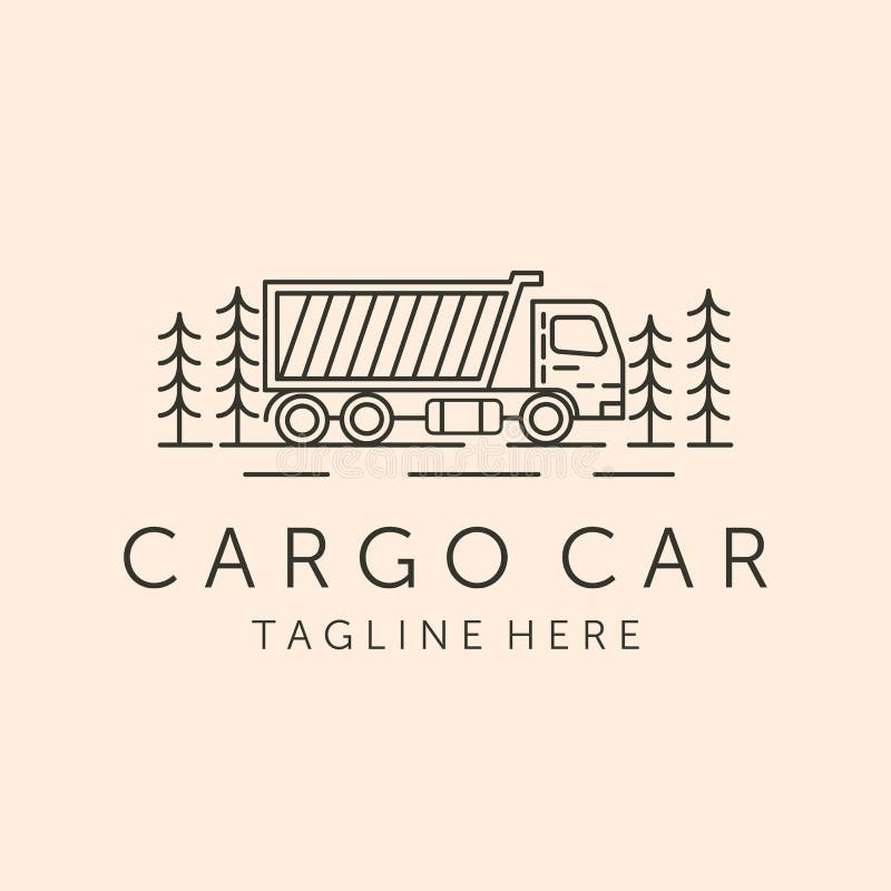 Cargo Car Icon Line Art Logo Vector Symbol Illustration Design Stock ...
