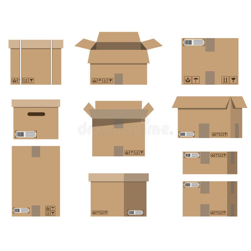 Carton Cargo Boxes Signs Stock Illustrations – 420 Carton Cargo Boxes ...