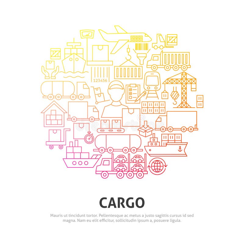 Cargo Web Design stock illustration. Illustration of template - 206682193