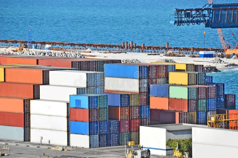 Cargo container stock photo. Image of boat, export, seafaring - 29214588