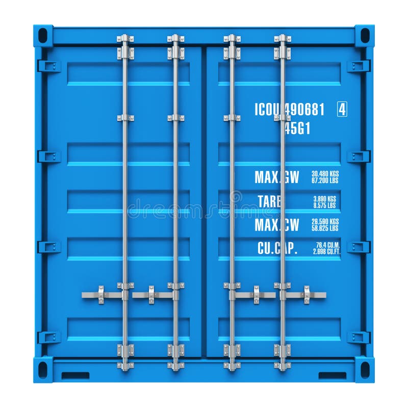 Set of Cargo Container Templates Stock Illustration - Illustration of ...