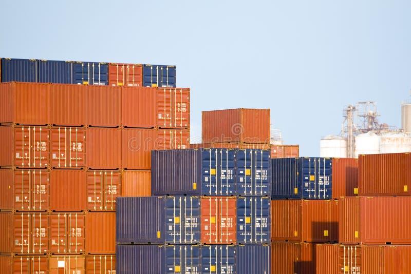 Shipping Containers Pattern Editorial Image - Image of cargo, colorful ...