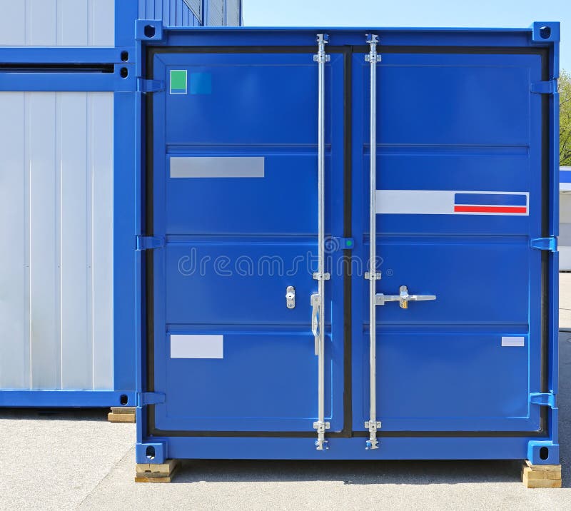 Cargo Container stock photo. Image of cargo, blue, logistics - 60609706