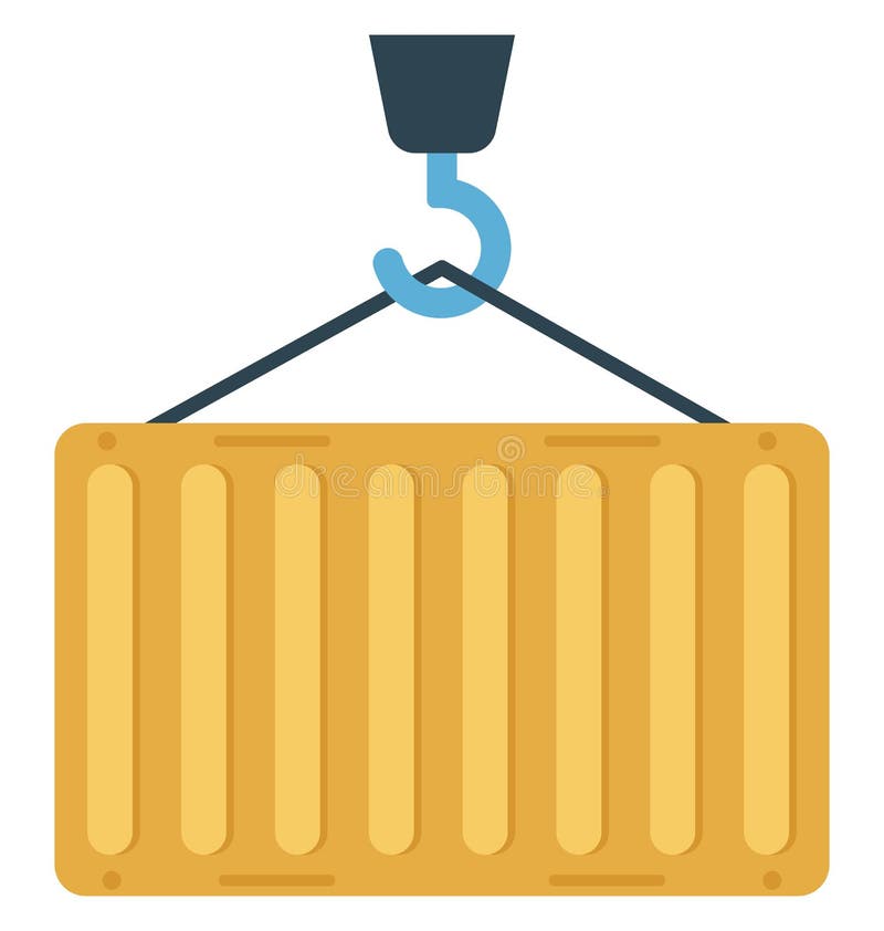 Cargo Container Color Isolated Vector Icon Editable Stock Vector ...