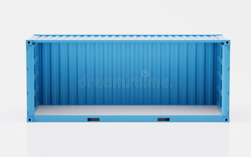 Cargo Container, Freight and Export, 3d Rendering Stock Illustration ...