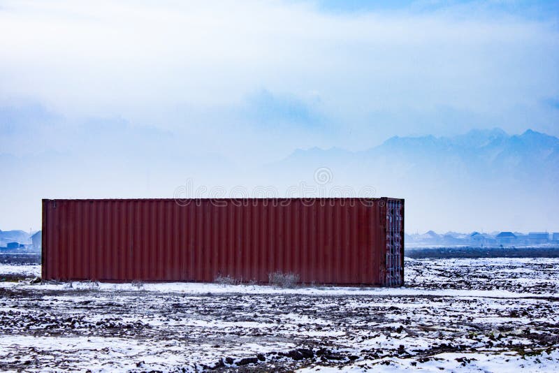 Cargo container front side stock photo. Image of goods - 88230946