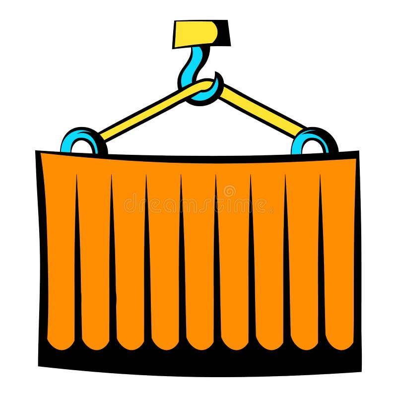 Cargo Container Icon Cartoon Stock Vector - Illustration of container ...