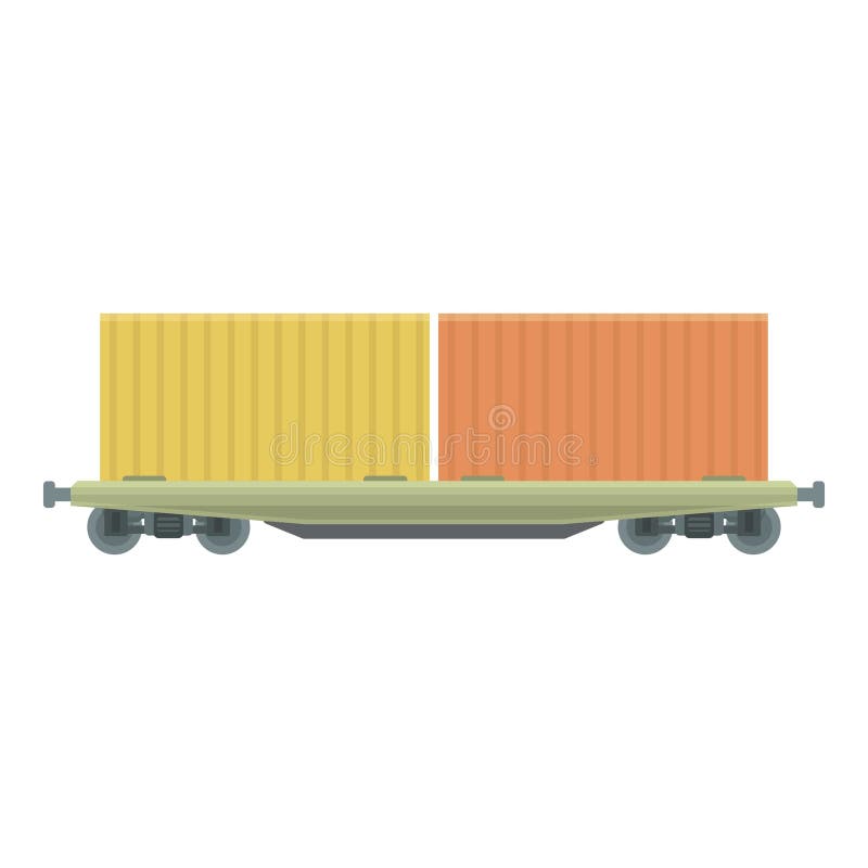 Cargo Container Icon Cartoon Vector. Train Wagon Stock Vector ...