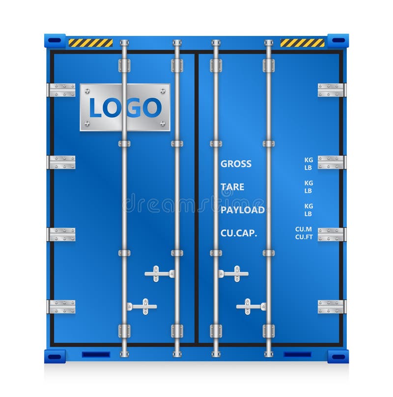 Cargo Container Front. stock image. Illustration of industry - 26239833