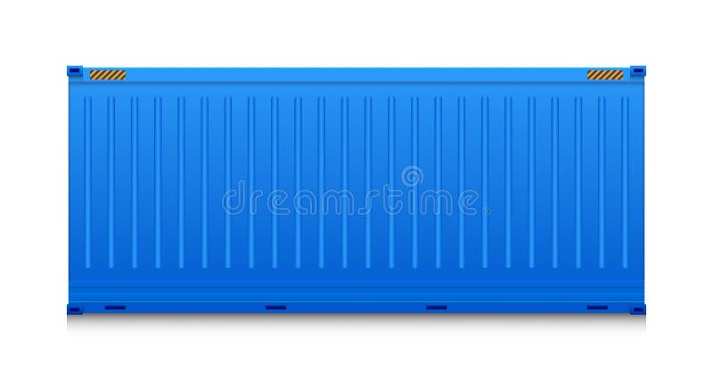 Cargo Container for Shipping with Flat Solid Color Design Stock Vector ...