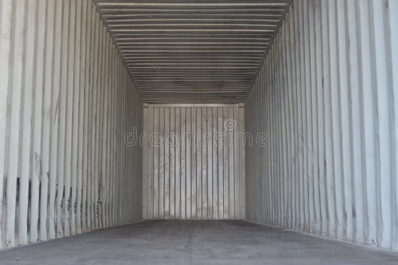 Cargo Container Interior View Stock Image - Image of commerce ...