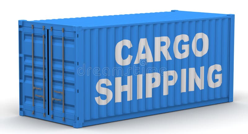 Cargo Shipping. Text on the Cargo Container Stock Illustration ...