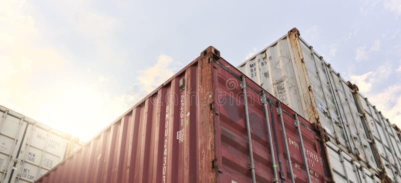 Cargo Container, Logistics and Shipping of Import and Export Goods at ...