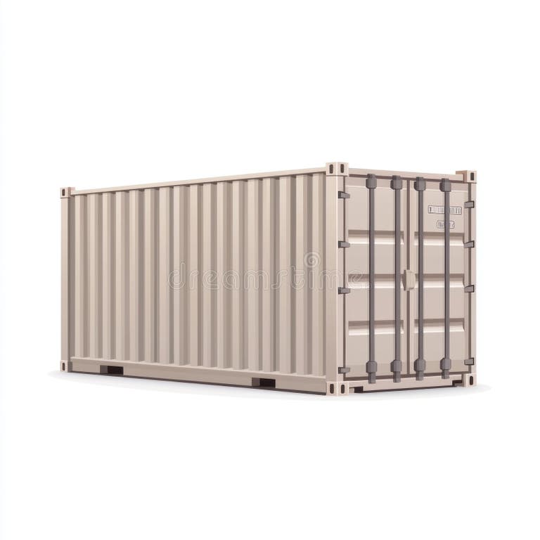 Cargo Containers Blank Mockup with Logo and Copy Space Isolated on ...