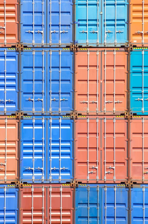 Cargo container stock photo. Image of dock, stack, maritime - 84562990