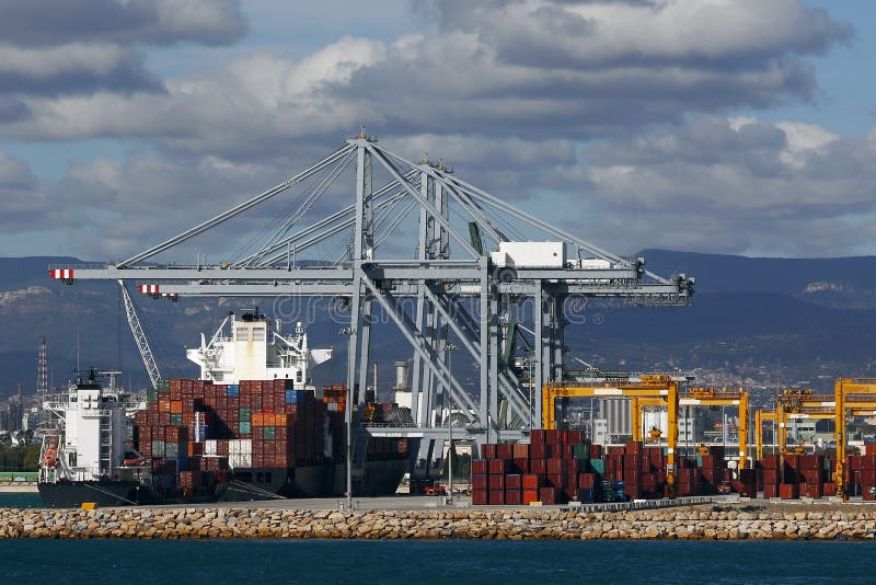 Cargo container at port stock image. Image of trading - 35563091