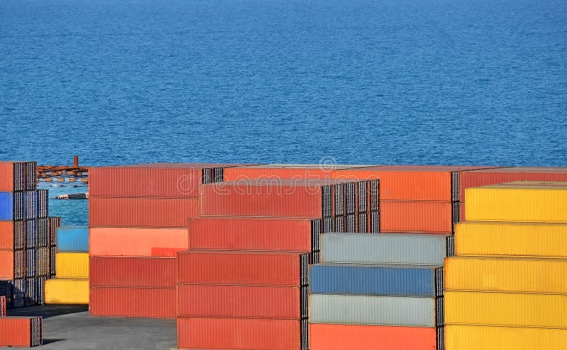 Cargo container stock photo. Image of seafaring, export - 32690606