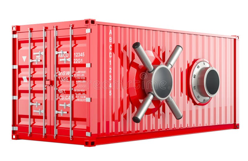 Cargo Container with Safe Combination Lock. Insurance and Protect ...