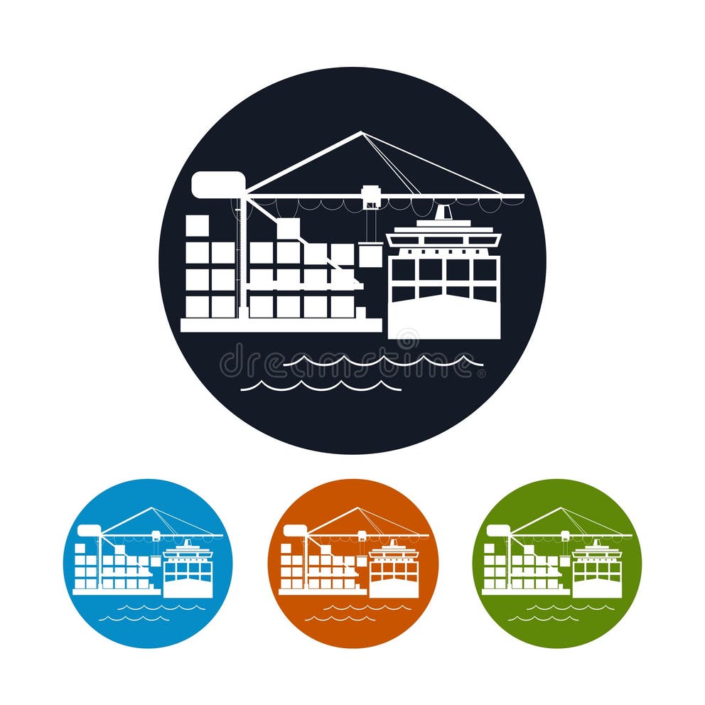 Container Loading Ship Icon Stock Illustrations – 4,964 Container ...
