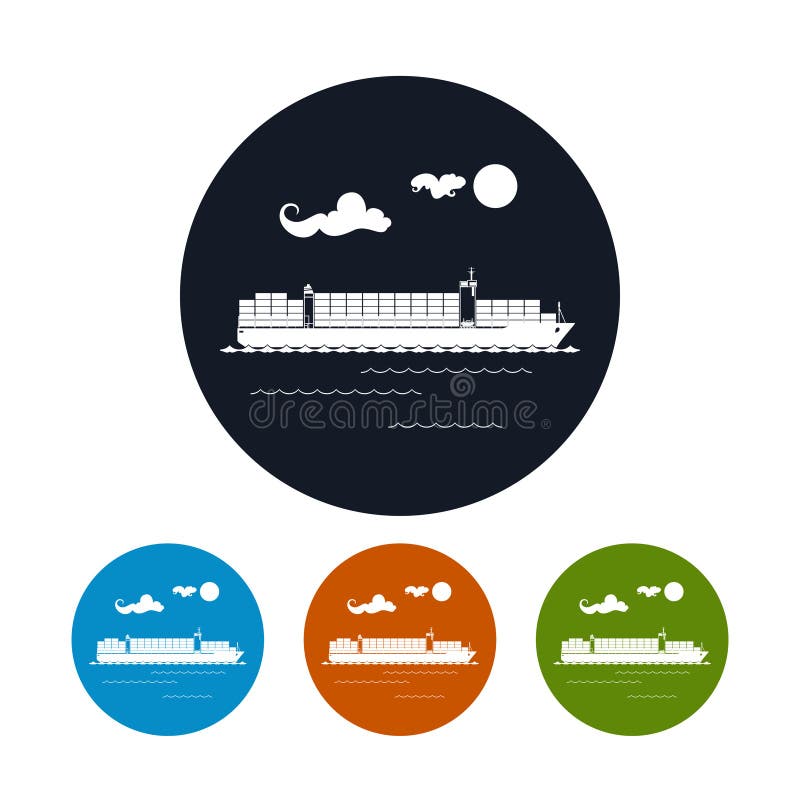 Ship cargo icons stock vector. Illustration of loading - 8857077