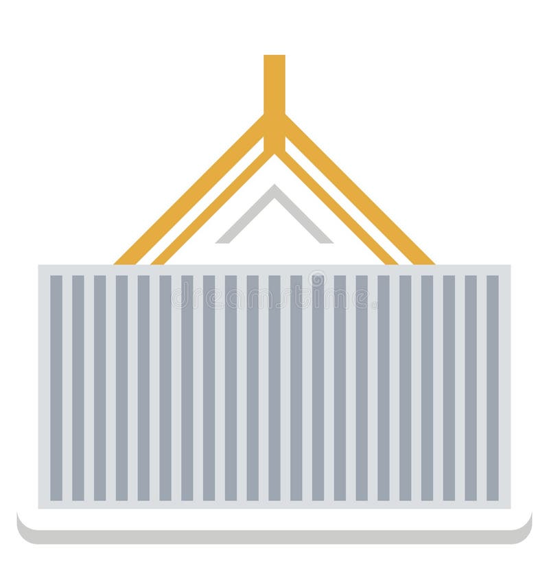 Cargo Container Color Vector Icon Which Can Be Easily Modified or Edit ...