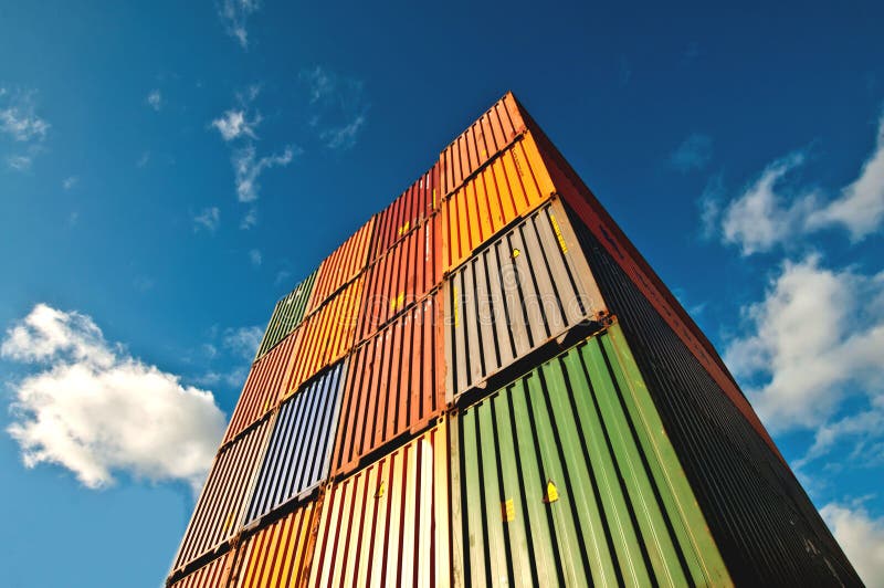 Cargo Container Staple stock image. Image of vessel, upside - 23077635