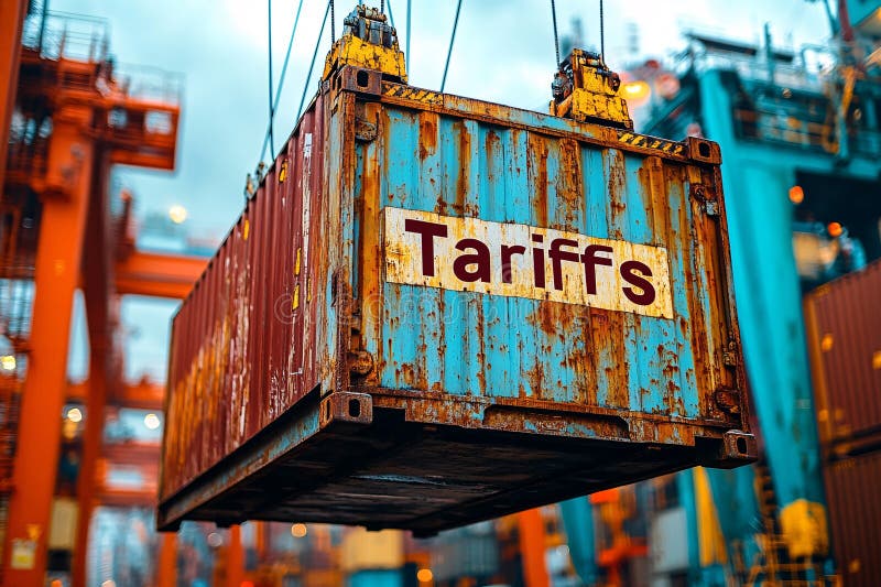 Cargo Container Tariffs Text Stock Photos - Free & Royalty-Free Stock ...