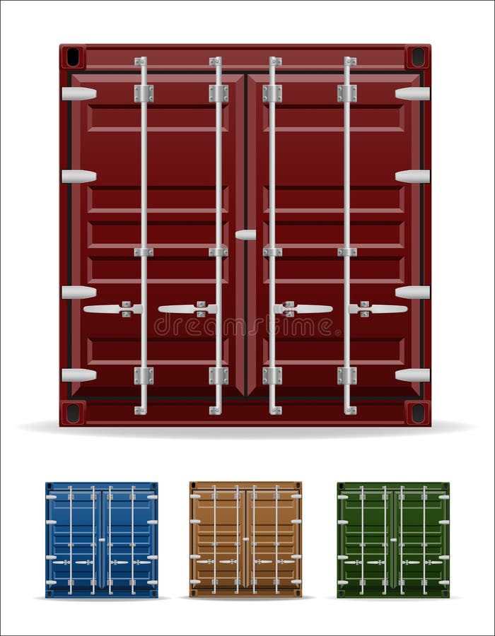 Cargo Container Vector Illustration Stock Vector - Illustration of ...