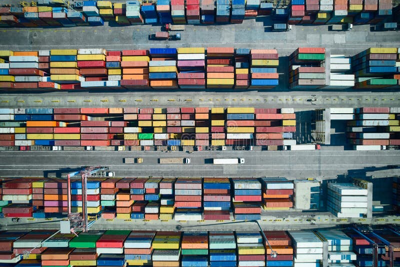 Cargo container warehouse stock image. Image of freight - 272124111