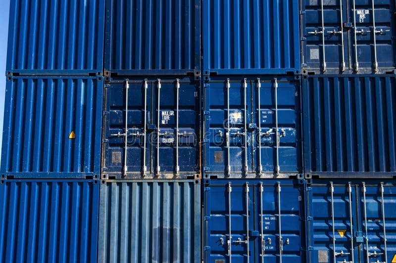Shipping Containers Pattern Editorial Image - Image of cargo, colorful ...