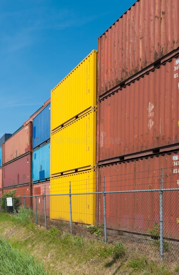 Cargo containers stock image. Image of delivering, container - 19956905