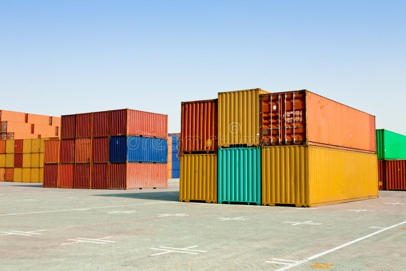 Cargo containers stock image. Image of block, freight - 20274967