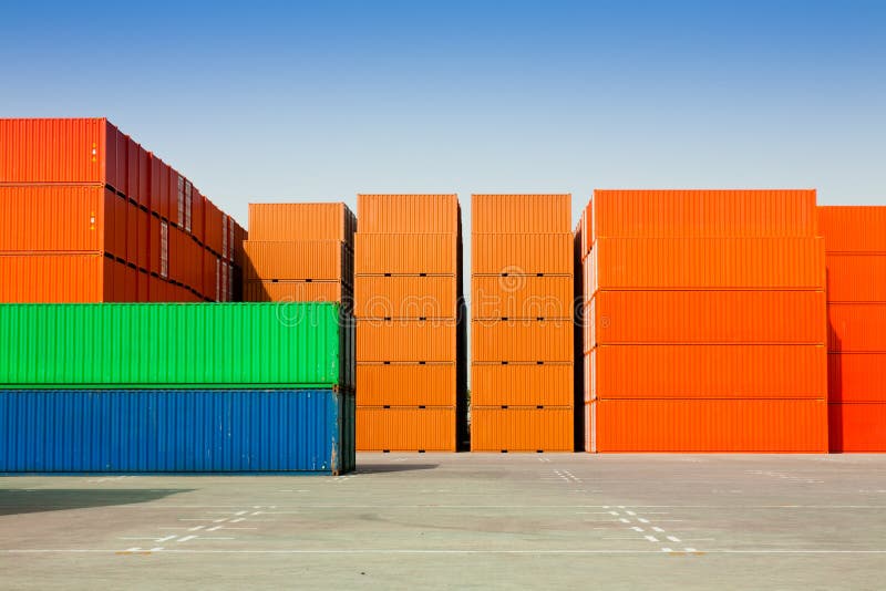 Cargo containers stock image. Image of block, freight - 20274967