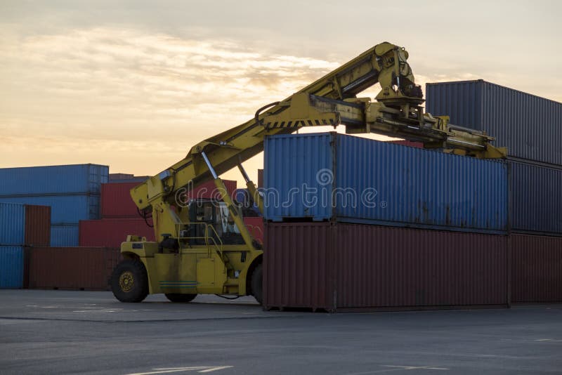Cargo Containers Cargo Capacity is Up To Ships. Stock Photo - Image of ...