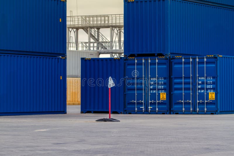 Cargo Containers. Cargo Container Yard Stock Image - Image of industry ...