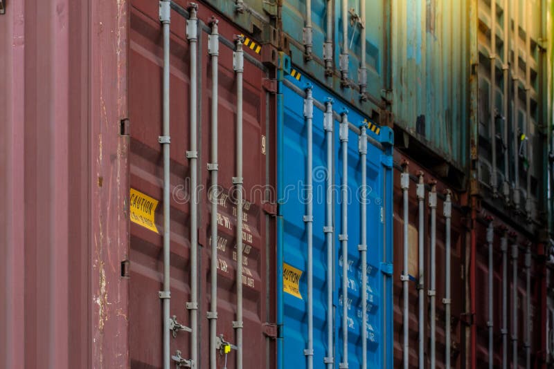 Cargo Containers. Cargo Container Yard Stock Photo - Image of port ...