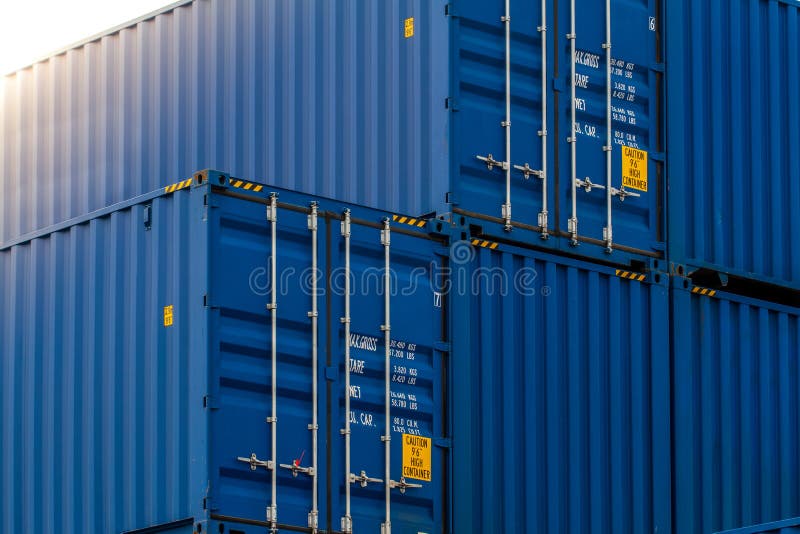 Cargo Containers. Cargo Container Yard Stock Photo - Image of container ...