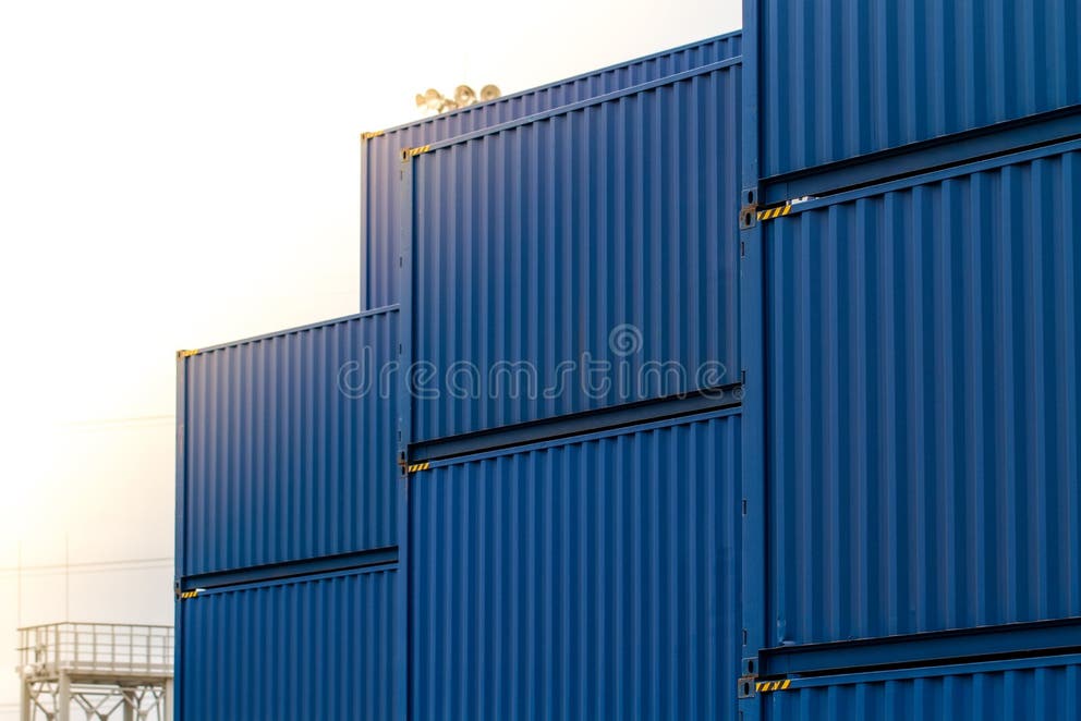 Cargo Containers. Cargo Container Yard Stock Photo - Image of shipment ...