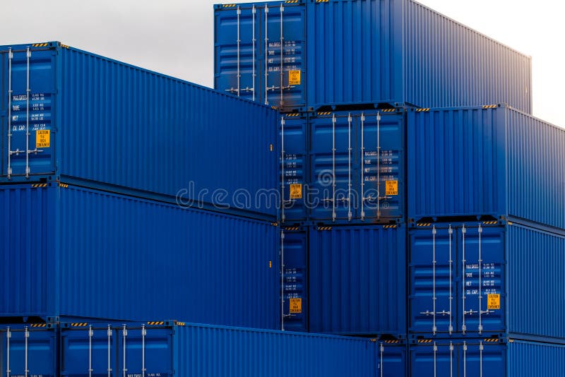 Cargo Containers. Cargo Container Yard Stock Photo - Image of goods ...