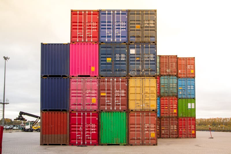 Cargo Containers. Cargo Container Yard Stock Image - Image of dock ... Cargo Containers. Cargo Container Yard Stock Image - Image of dock ...