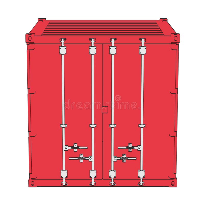 Cargo containers stock illustration. Illustration of commercial - 70066701