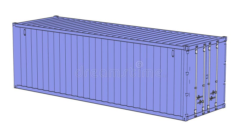 Cargo containers stock illustration. Illustration of cargo - 70135943