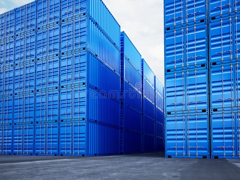 Cargo containers stock illustration. Illustration of global - 177379869