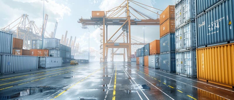 Cargo Containers Inspected for Customs Clearance in International Trade ...