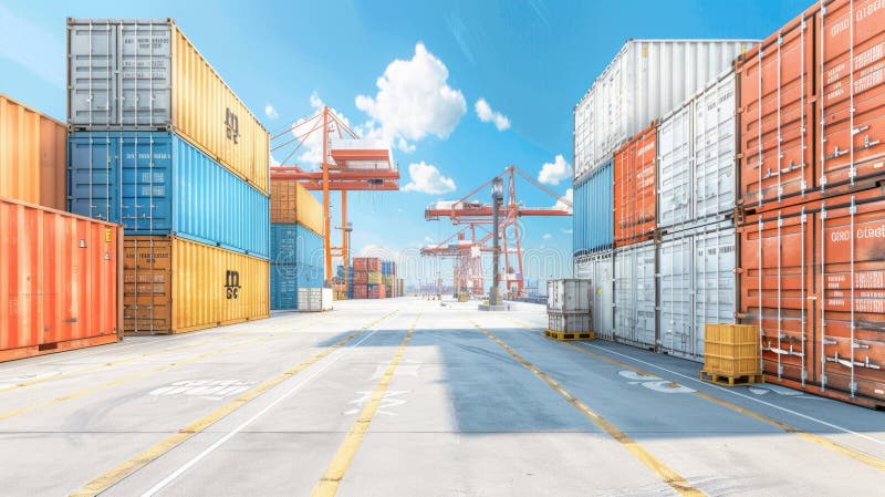 Cargo Containers Inspected at Port for Customs Clearance and Trade ...